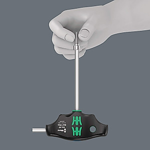 Wera - 5023451001 454/10 HF Set Imperial 1 Screwdriver Set T-Handle Screwdrivers Hex-Plus with Holding Function, Imperial, 10 Pieces