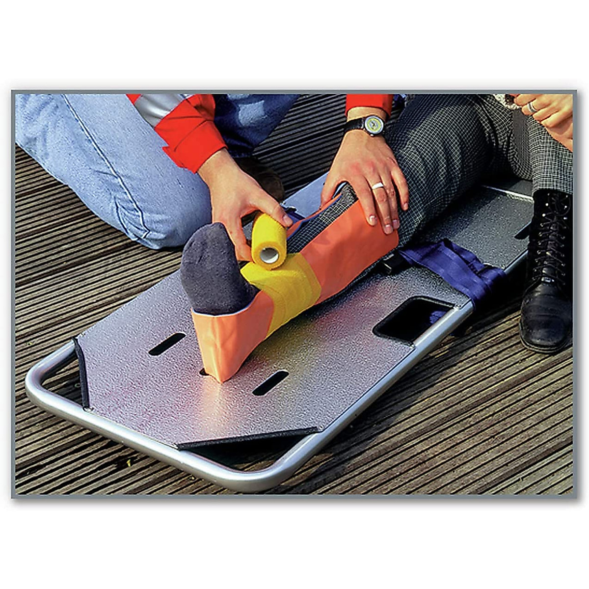 ASA TECHMED 36" Emergency Aluminum Splint Adjustable, Lightweight, Durable, Waterproof, and Reusable (Orange, 2 Rolls)