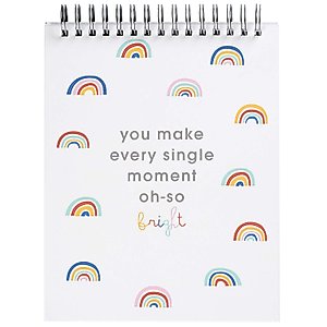 C.R. Gibson Rainbow ''You Make Every Moment Oh-So Bright'' Baby Milestone Cards Photo Prop Flipbook, 8.5'' x 10.5''