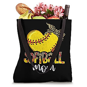 Leopard Baseball Softball Mommy Mama Mother's Day Mom Life Tote Bag