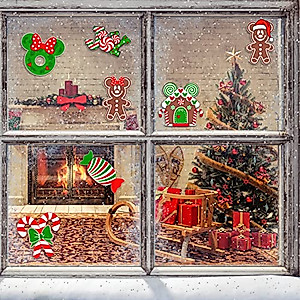 Christmas Tree Decorations,Christmas Lollipop Candy Cane Ornaments Paper Cards Hanging Mick-ey Mouse Gingerbread Christmas Decor for Peppermint Christmas Tree Decorations- Set of 26