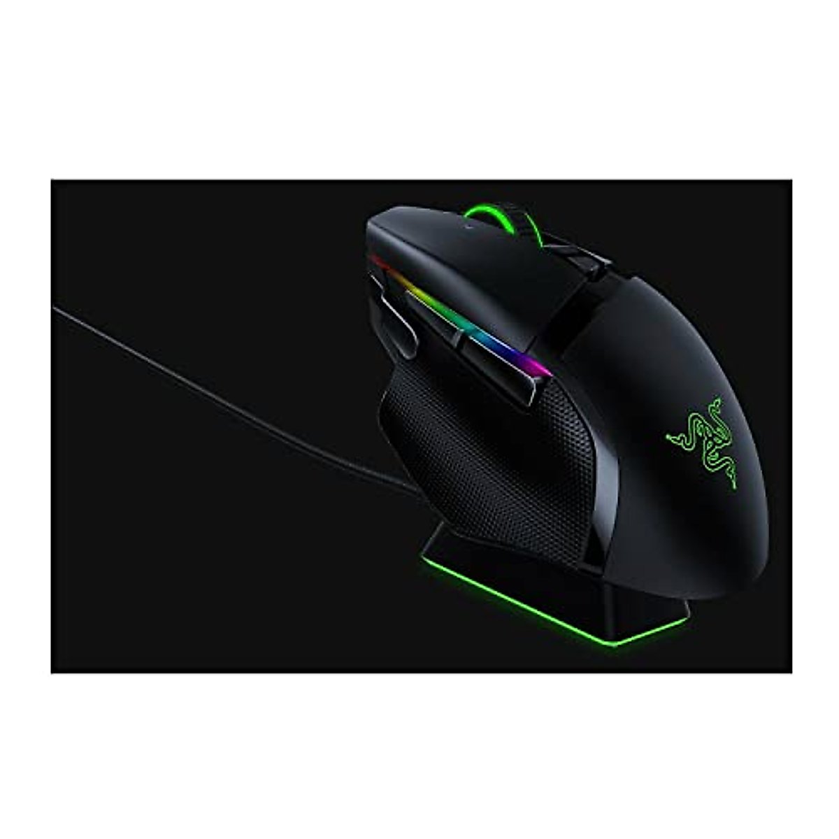 Razer Basilisk Ultimate HyperSpeed Wireless Gaming Mouse w/Charging Dock 20K DPI Optical Sensor - Chroma RGB - 11 Programmable Buttons - 100 Hr Battery - Classic Black (Renewed)