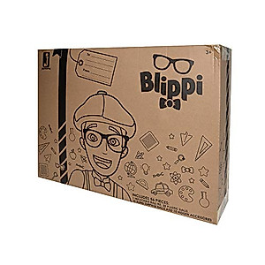 Blippi Ball Pit Mystery Adventure, Featuring Portable Indoor/Outdoor Inflatable Ball Pit, 35 Plastic Balls, 10 Surprise Balls with 10 Accessories - Educational Toys for Kids - Amazon Exclusive