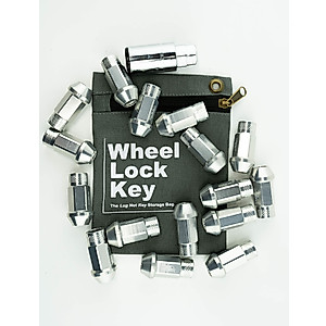 Wheel Lock Key Storage Bag - Easily and Safely Keep Your (Wheel Locks, Locking Wheel Lug Nuts, Wheel Lug Nut Key, Spare Wheel Lug Nuts, Wheel Lock Key) In One Place (2 PACK)