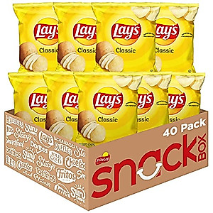 Lay's Potato Chips, Classic, 1 Ounce (Pack of 40)