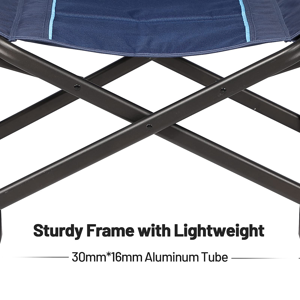 TIMBER RIDGE Lightweight Aluminum Directors Chair with Side Table, Portable Camping Chair with Swivel Back for Camping and Outdoors, Heavy Duty Supports 350 lb