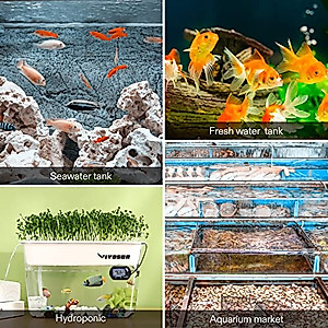 VIVOSUN Submersible Aquarium Heater with Thermometer Combination, 300W Titanium Fish Tank Heaters with Intelligent LED Temperature Display and External Temperature Controller