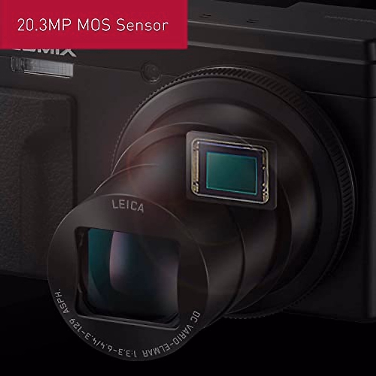 Panasonic LUMIX ZS80D 4K Digital Camera, 20.3MP 1/2.3-inch Sensor, 30X Leica DC Vario-Elmar Lens, F3.3-6.4 Aperture, WiFi, Hybrid O.I.S. Stabilization, 3-Inch LCD, DC-ZS80DK (Black)