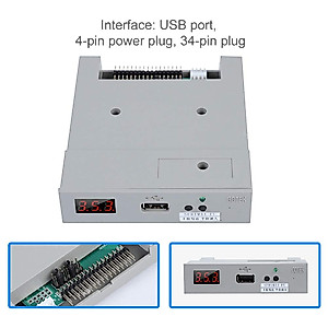 fosa Floppy & Tape Drives SFR1M44-FU USB Floppy Drive Emulator for Embroidery Machine Plug and Play Floppy to USB Converter with 3.5In 1.44MB 34-Pin Floppy Disk Driver Interface