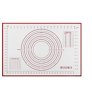 Asenky Food Grade Nonstick Silicone Pastry Bakers Mat,24”x16" Large Dough Rolling Mat with Measurements for Kneading Pie Crust Bread Cookies,Oven Liner