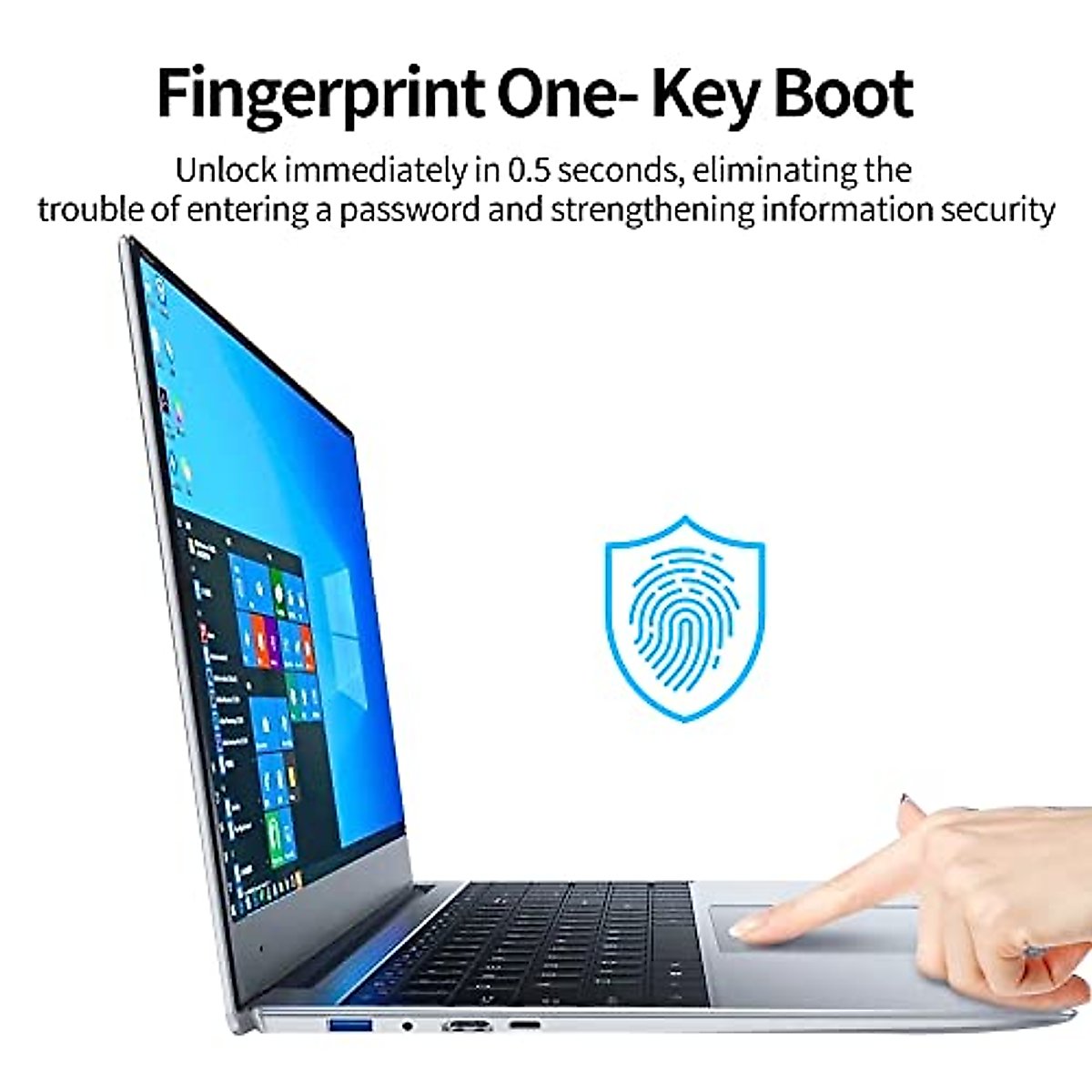 iSTYLE Laptop for Business and Student, T15 15.6" Thin and Light Laptops Computer 1 Year Office 365, Windows 10, Intel CPU, 12GB RAM, 256GB SSD, Backlit Keyboard, Fingerprint, HDMI, Dual Band WiFi