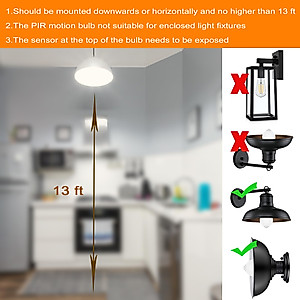 GREENIC Motion Sensor Light Bulbs Indoor, E26 A19 9w Led Outdoor Security Lights with Pir Motion Detector and Dusk to Dawn Sensor, 60 Watt Equivalent, 800lm 3000K Warm White (2 Pack)