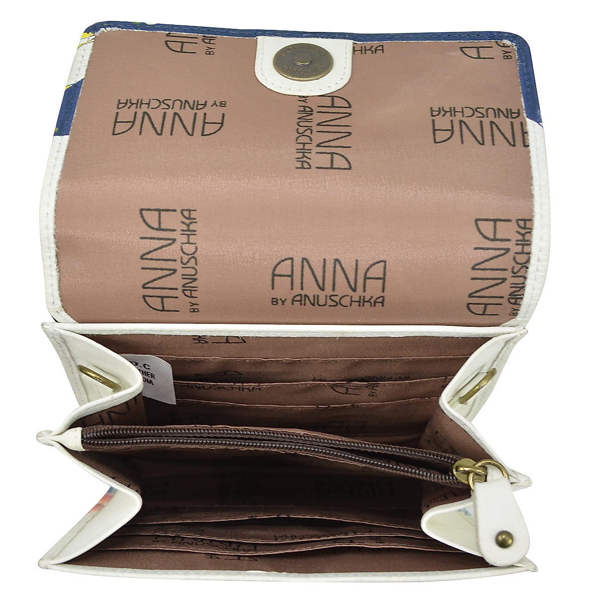 Anna by Anuschka Women’s Hand-Painted Genuine Leather Flap Organizer - Floral Melody
