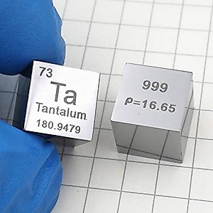 10 mm Tantalum Metal Cube 99.9% Pure for Element Collection Lab Experiment Material Hobbies Substance Block Display
