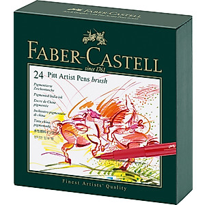 Faber-Castel Pitt Artist Brush Pens (24 Pack), Multicolor (167147)