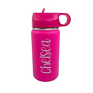 The Crafty Engineer Personalized Kids Water Bottle (Hot Pink)