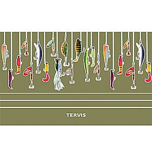 Tervis Traveler Fishing Lures Triple Walled Insulated Tumbler Travel Cup Keeps Drinks Cold & Hot, 20oz, Stainless Steel