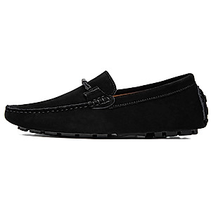 Go Tour New Mens Casual Loafers Moccasins Slip On Driving Shoes Black 12/48