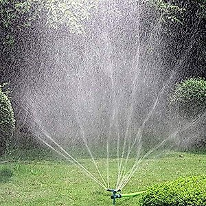 Garden Sprinkler, Kadaon 360 Degree Rotating Lawn Sprinkler Large Area Coverage - Adjustable, Weighted Gardening Watering System