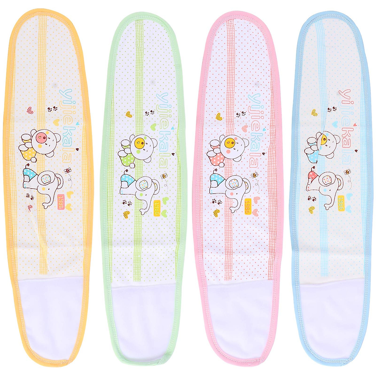 EXCEART 4pcs Baby Umbilical Hernia Belt Baby Belly Button Cord Band Infant Belly Wrap Adjustable Navel Belly Band