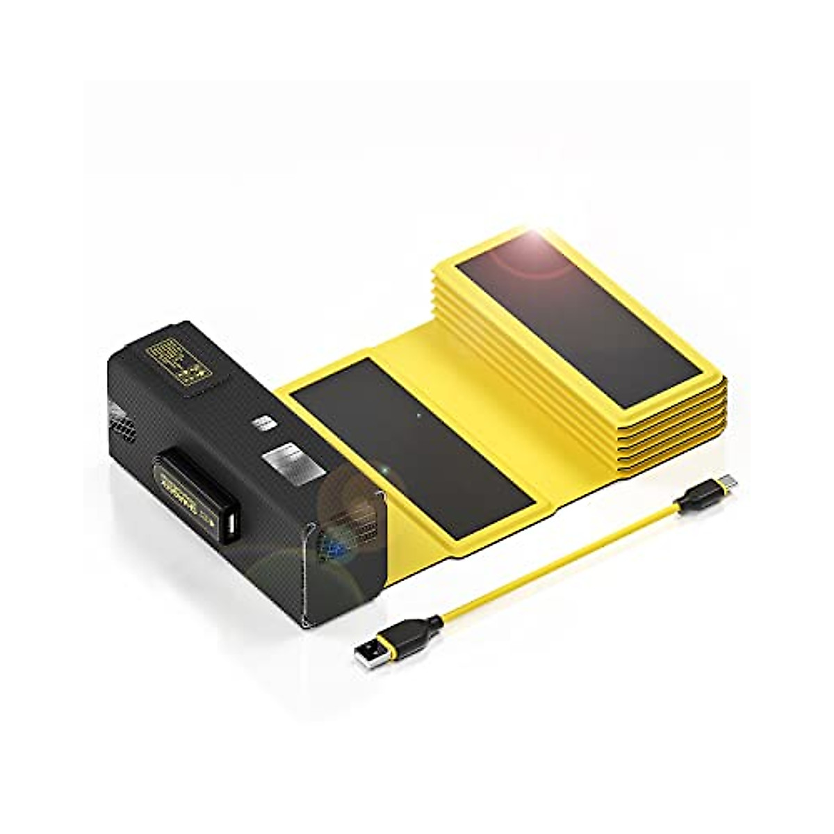 Shargeek Solar Panel Charger with USB Port, 12W IP54 Waterproof Portable and Foldable Hiking Camping Gear USB Solar Panel Compatible with iPhone, iPad, Samsung Galaxy, and More