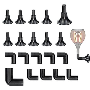 20Pcs Plastic Solar Torch Lights Outdoor Accessories, EsLuker.ly Replacement ABS Plastic Wall Bracket& Wall Mounting Base for Solar Torch Garden Lights Christmas Pathway Markers (Wall Connector+Base)