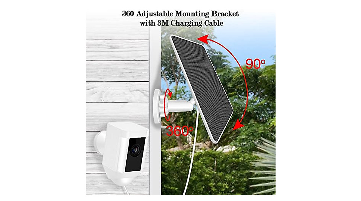6W Solar Panel for Ring Camera - Hassle-Free Charging