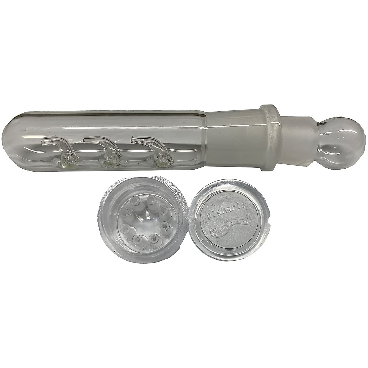 Planaria Trap Leech & Flatworm Trap/Catcher for Shrimp Tank or Aquarium by Awesome Aquatic (Combo 1 ea Glass 3 / Plastic 8 Hole)