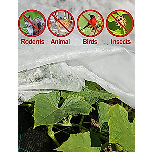 Plant Cover Freeze Protection 10FT x 33FT, Wohohoho 1.0oz/yd² Heavy Duty Plant Blanket, Frost Protection Down to -5°C/23°F, Anti-UV, Reusable Garden Floating Row Cover for Plants Vegetable Fruits