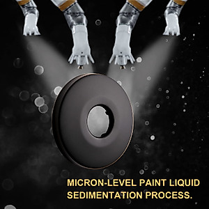 OFFO Shower Arm Flange 2.5 inches in Outer Diameter Replacement Shower Head Arm Escutcheon Plate Suitable for Most Brands Shower Head Arms, Matte Black