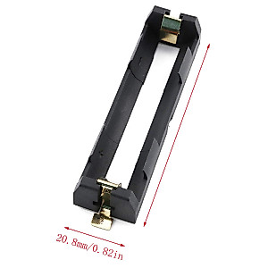 E-outstanding 2pcs 1x 18650 Series Batteries Holder Single Slot 3.7V SMD SMT Batteries Case Storage Box with Bronze Pins