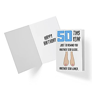 Funny Offensive Rude Sarcasm 50th Birthday Cards for Women, Girlfriend, Sister, Mom, Wife – Offensive Birthday Cards 50 Years Old – Offensive Rude Sarcasm Birthday Cards 50th Anniversary
