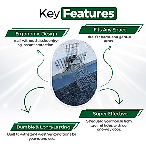 Rhino Excluders® S33 One Way Door for Removal of Squirrels, Chipmunks and Rats