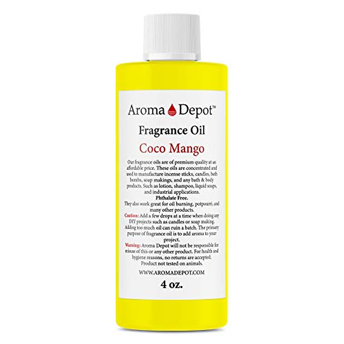 4 oz / 4 Ounce Coco Mango Unisex Perfume/Body Oil Our Interpretation, Premium Quality Uncut Fragrance Oil Soap, Candle Making & Incense