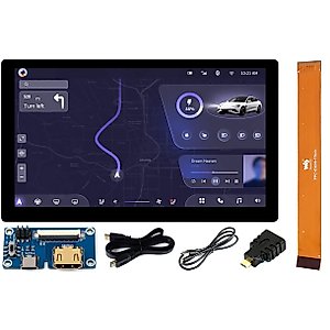 waveshare 7inch IPS Capacitive Touch Display 1024x600 Pixel, Integrated Thin and Light LCD with Adapter Board, for Raspberry Pi/Jetson Nano/Windows/PC, Support Windows/Linux/Android