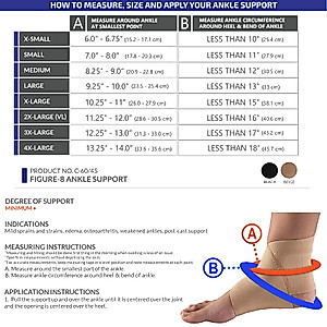 Champion Ankle Support, Figure-8 Style, Knit Elastic, Medium