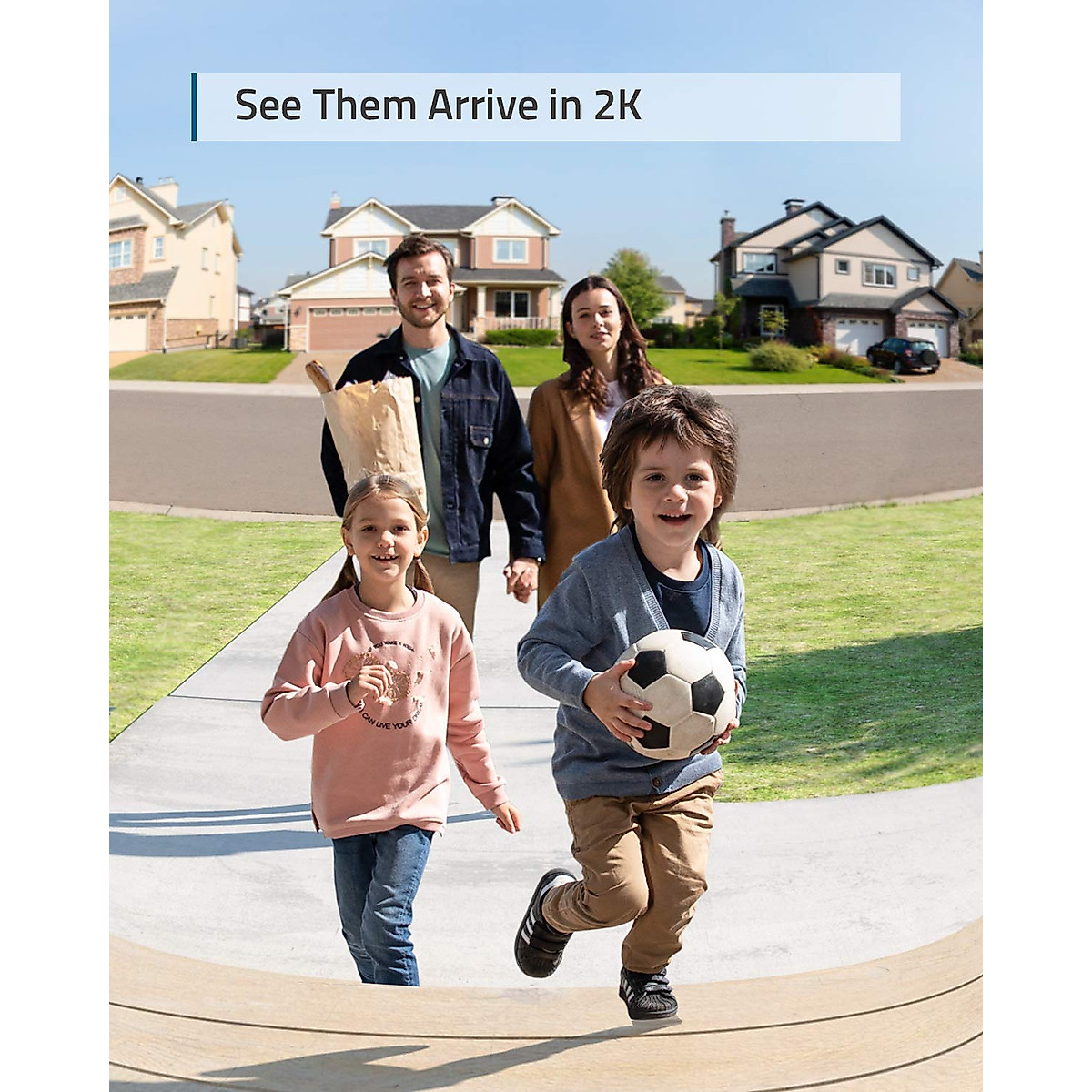Eufy Security, Wireless Video Doorbell (Battery-Powered) with 2K HD, No Monthly Fee, On-Device AI for Human Detection, 2-Way Audio, Simple Self-Installation (Renewed)