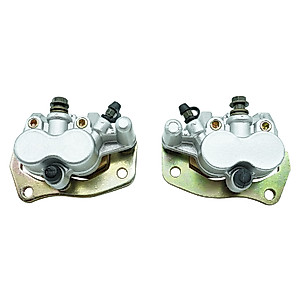 M MATI Front Left Right Brake Calipers & Pads for Yamaha Rhino 450 660 700 YXR450 YXR660 YXR700 5B4-2580T-01-00 5B4-2580U-01-00