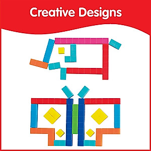 edxeducation Number Rods to Go - Hands-on Math Manipulative for Kids - Includes 231 Number Rods - 50 Double-Sided Activity Cards and Activity Book