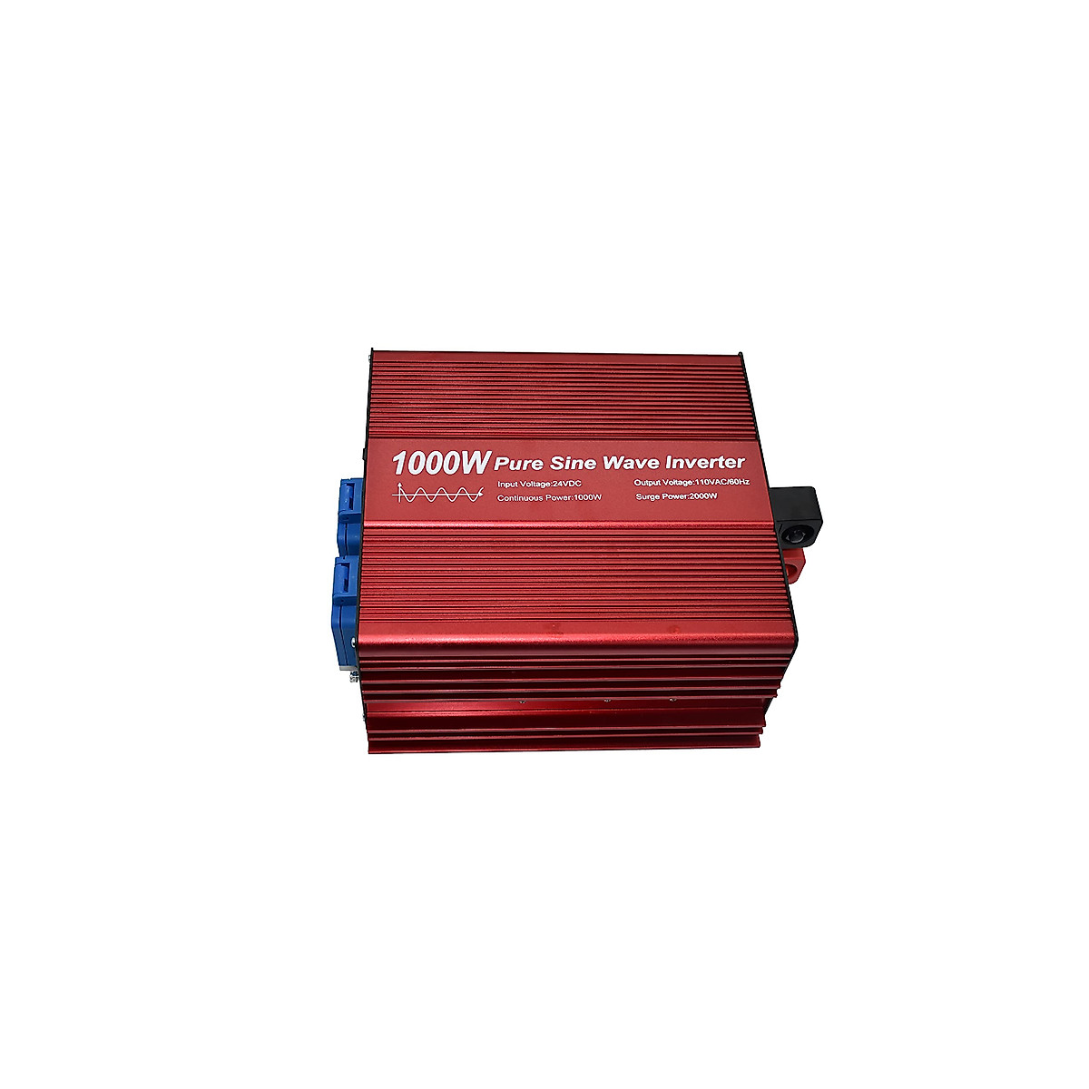 1000W Pure sine ave Power Inverter, Input DC24V Output AC110V 60Hz, with Dual Sockets, USB Output and LCD Wired Remote kit Ideal for 24V Solar System