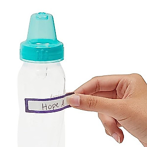 Juvale 208-Pack Waterproof Name Date Labels for Daycare, Baby Bottles, Assorted Colors, 2.5 x .5 inches