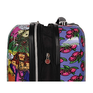 Betsey Johnson Designer 20 Inch Carry On - Expandable (ABS + PC) Hardside Luggage - Lightweight Durable Suitcase With 8-Rolling Spinner Wheels for Women (Girls Print)