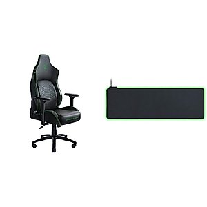 Razer Iskur Gaming Chair Goliathus Extended Chroma Gaming Mousepad Bundle