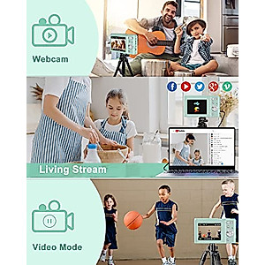 Digital Camera for Kids,1080P 48MP Autofocus Kids Camera with 32GB SD Card, Kids Digital Video Camera with 16X Zoom, Compact Portable Mini Cameras for Kids, Girls, Boys, Teens (Green)
