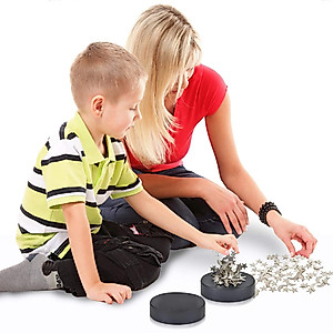 ArtCreativity Magnetic Moons & Stars Sculpture (Set of 2) Fun Office Desk Accessories, Stress-Relief Magnet Fidget Toys for Adults, Stocking Stuffers and Educational Development Toys for Kids