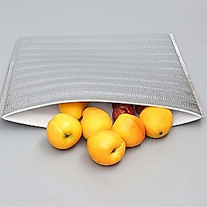 10PCS Thermal Insulated Bags,Disposable Food Delivery Pouch Aluminum Foil Food Pouches Thermal Bag(35 x 40cm)