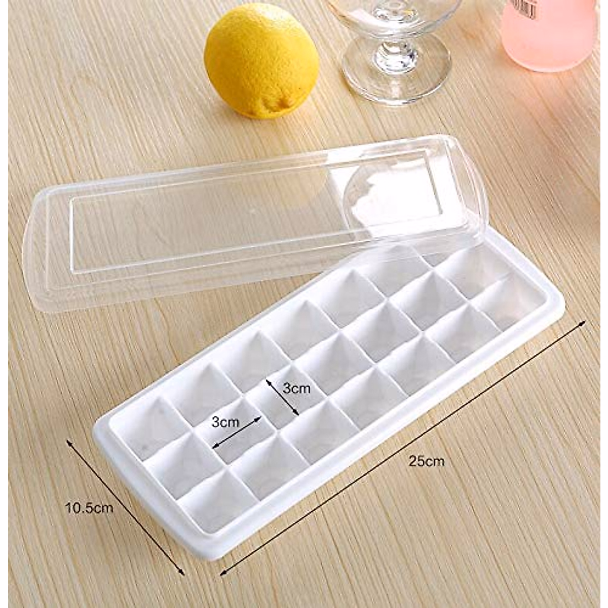 WOIWO 2PCS IceCube Box Mold Shaved Ice to Make Ice Box Mold Ice Cube Storage Box