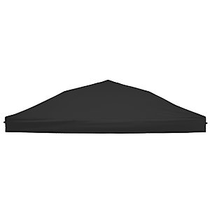 Replacement Canopy Top, 10' x 10' Pop-Up Canopy Top Cover for Canopy Straight Leg Tent Top Cover (1pc Top Cloth Only) Black