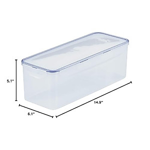 LOCK & LOCK Easy Essentials Food Storage lids/Airtight containers, BPA Free, Bread Box-21.1 Cup, Clear