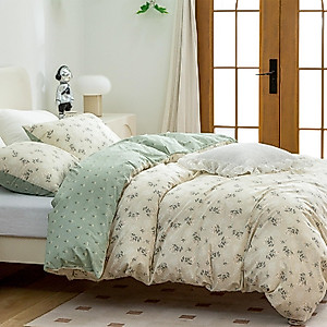 JETAYU Floarl Duvet Cover Twin, Luxury Microfiber Floarl Bedding Set Twin, 3 Pieces Twin Duvet Covers Floral, 1 Duvet Cover and 2 Pillowcases with Zipper Closure, Breathable Easy Care (Floarl, Twin)